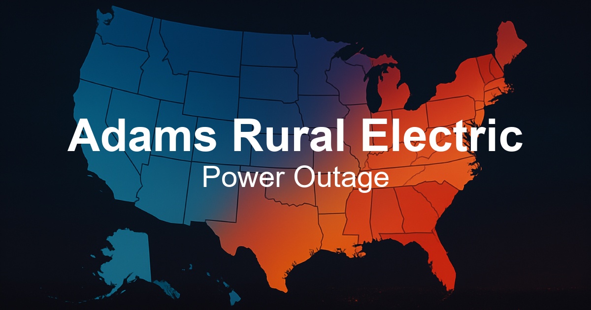 Adams Rural Electric Power Outages - Live Outage Map & Current Status