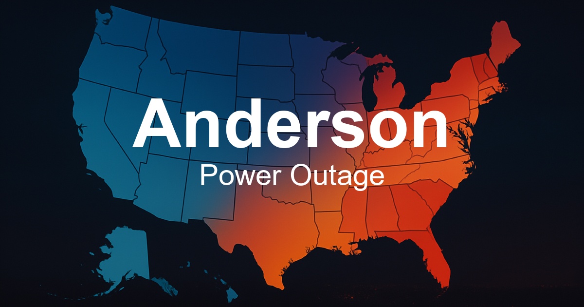 Anderson Power Outages - Live Outage Map & Current Status