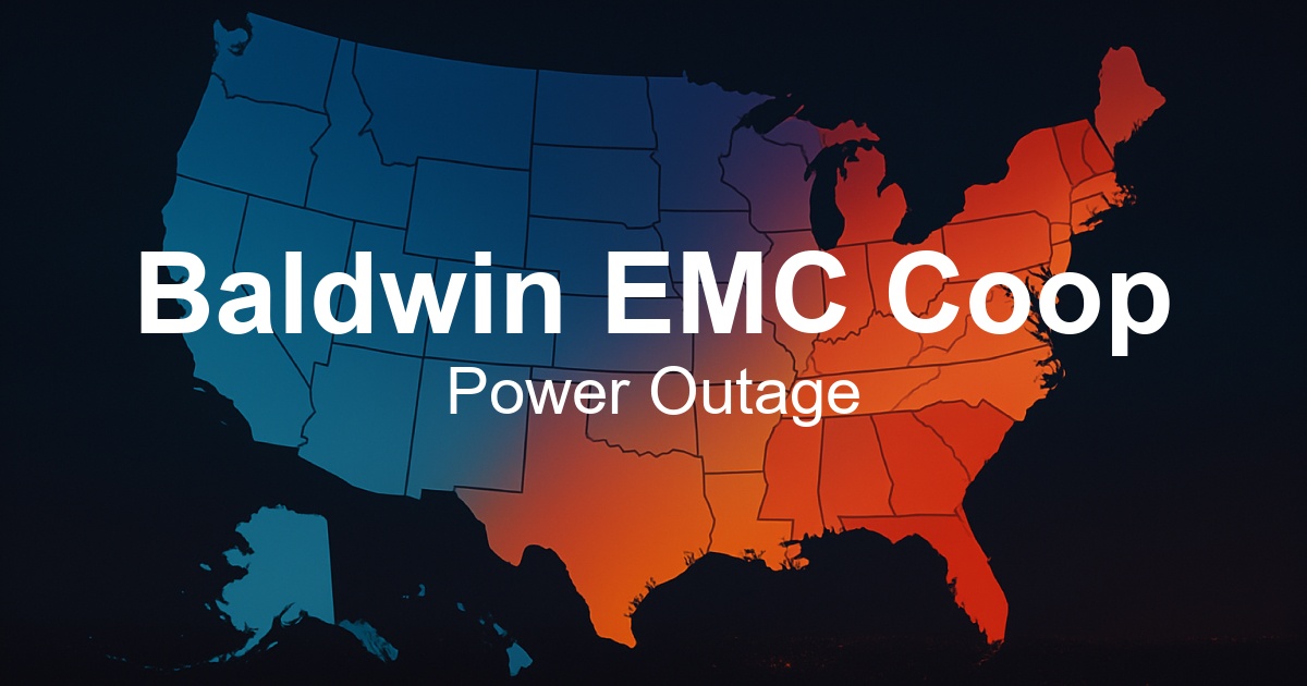 Baldwin EMC Coop Power Outages - Live Outage Map & Current Status