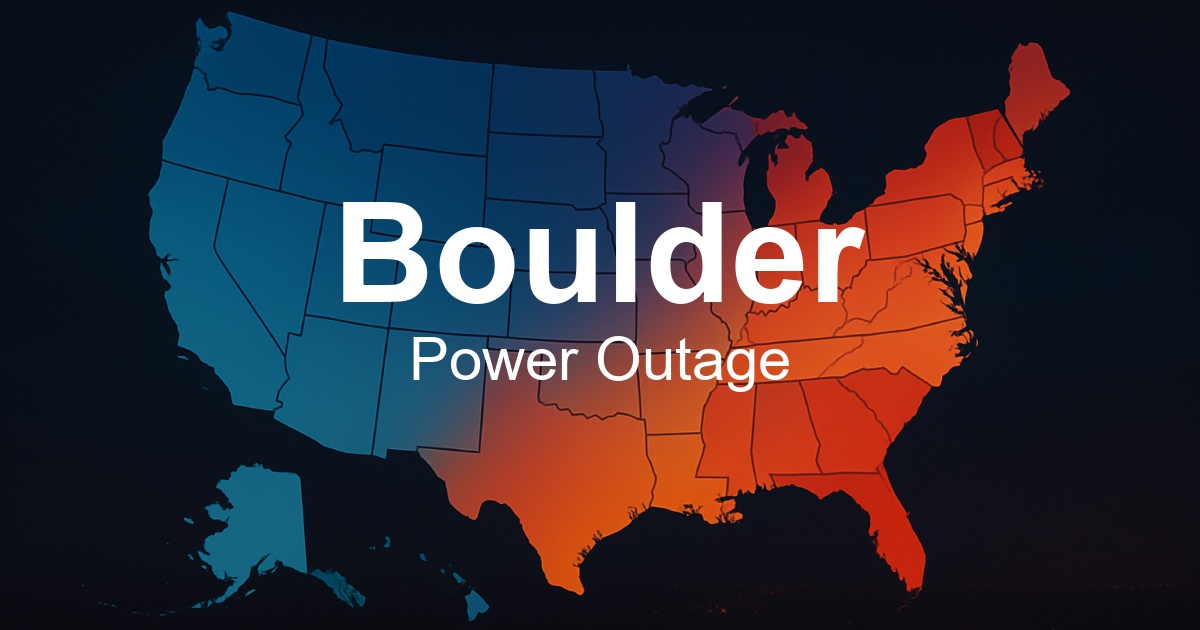 Boulder Power Outages - Live Outage Map & Current Status