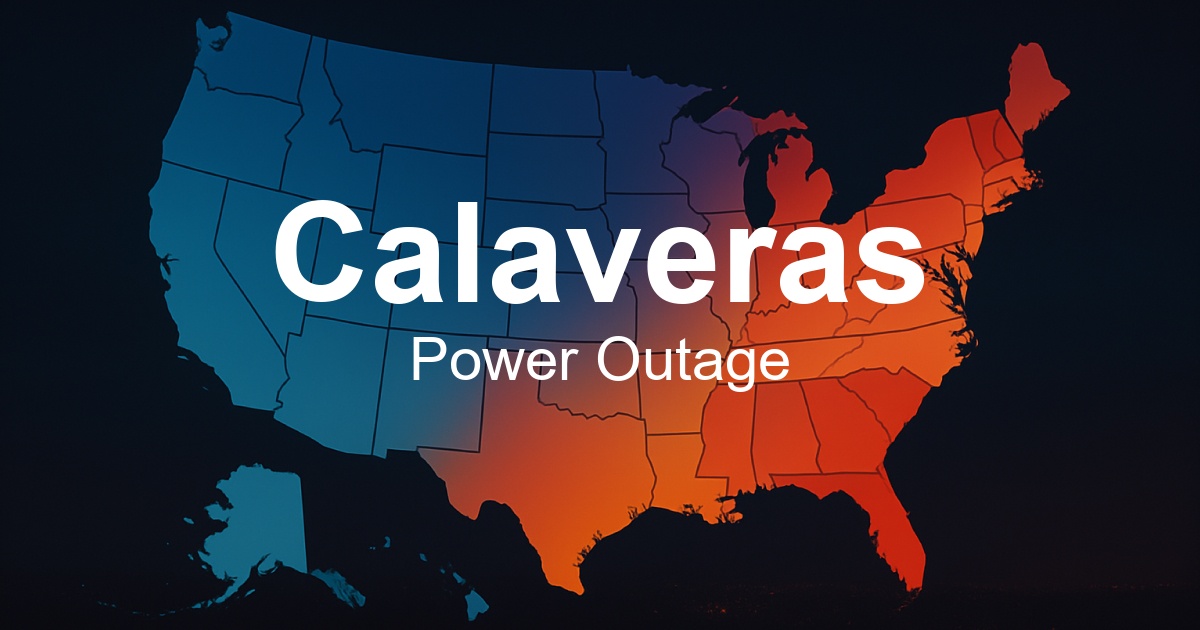 Calaveras Power Outages - Live Outage Map & Current Status