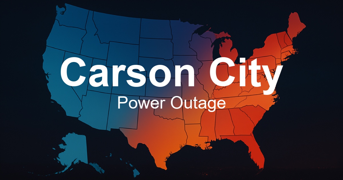 Carson City Power Outages - Live Outage Map & Current Status
