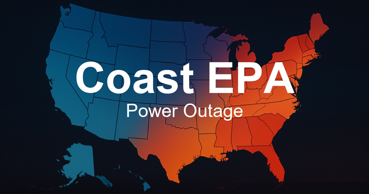 Coast EPA Power Outages - Live Outage Map & Current Status