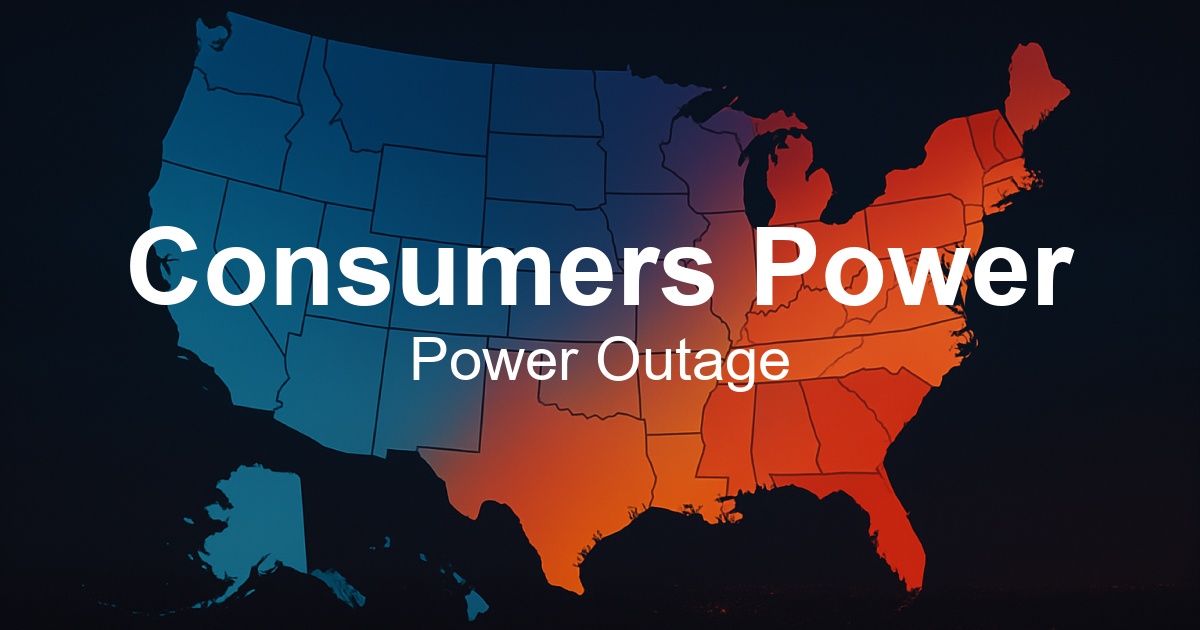 Consumers Power Power Outages - Live Outage Map & Current Status