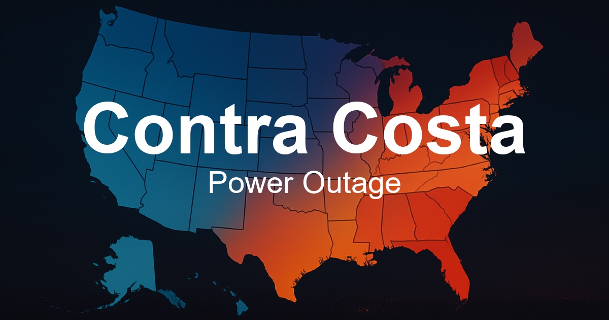 Contra Costa Power Outages - Live Outage Map & Current Status