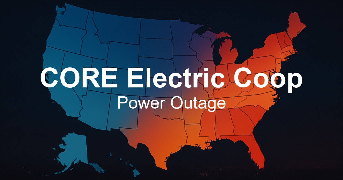 CORE Electric Coop Power Outages - Live Outage Map & Current Status