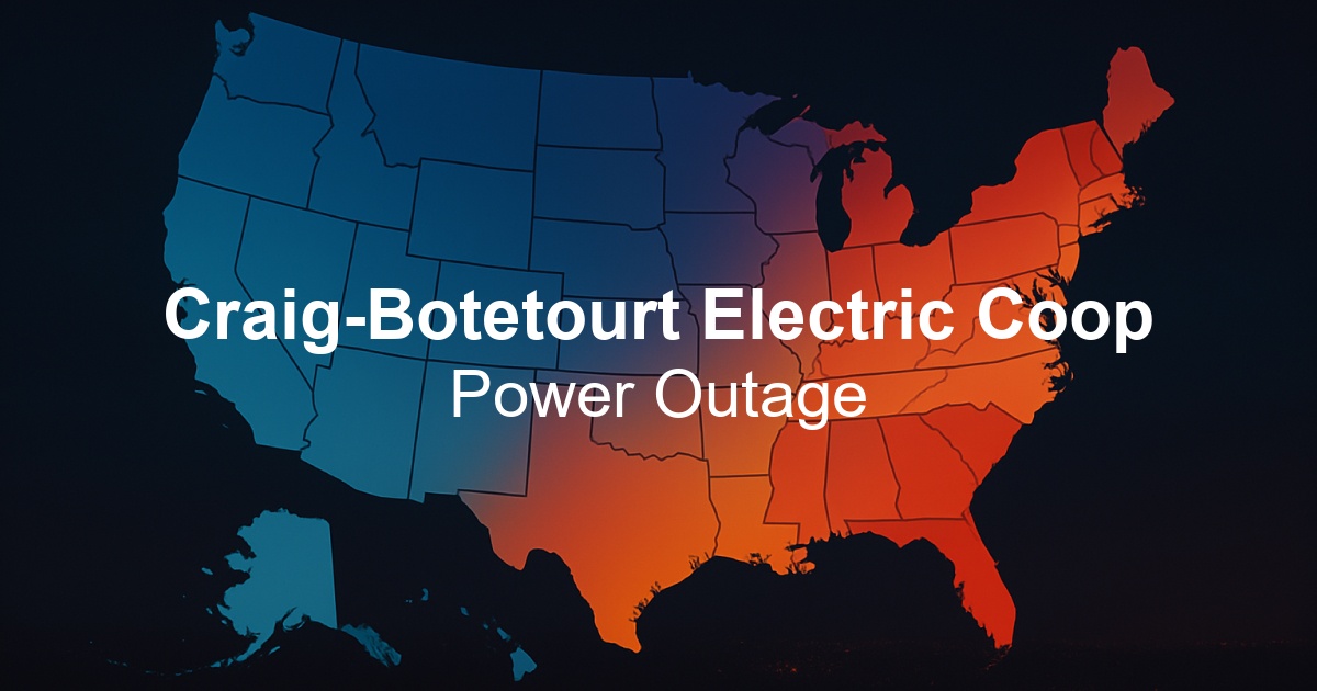 Craig-Botetourt Electric Coop Power Outages - Live Outage Map & Current ...