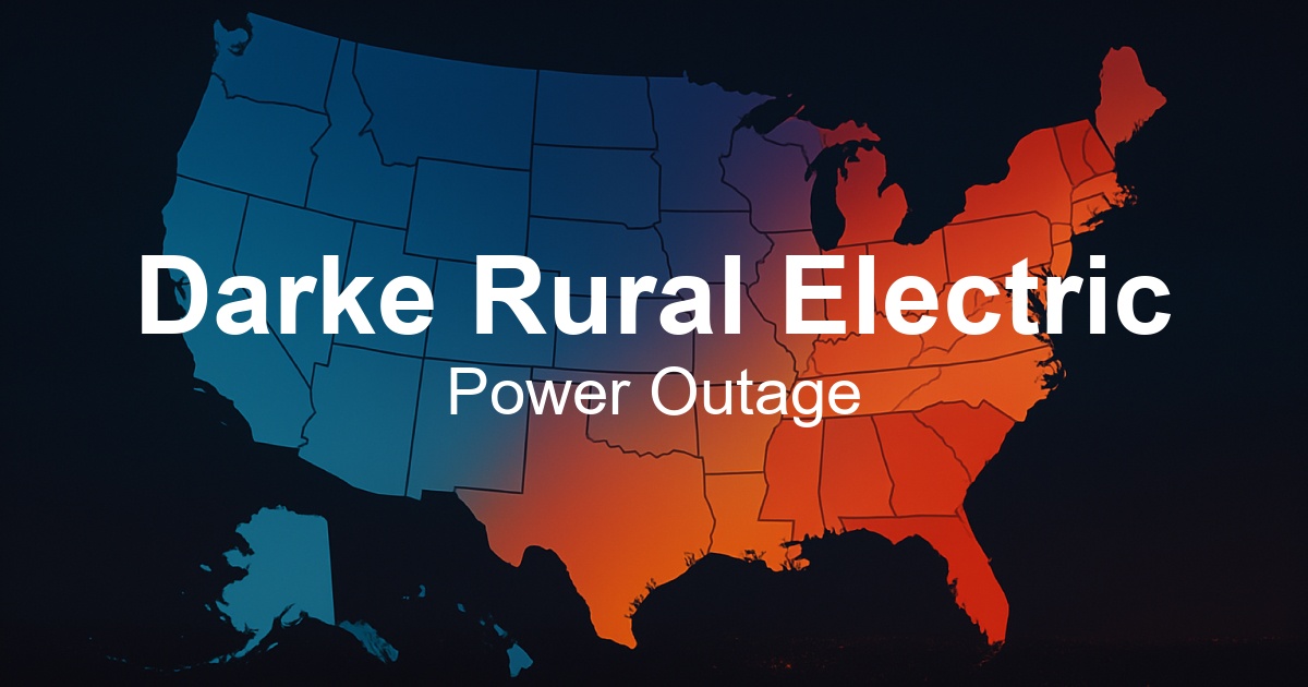 Darke Rural Electric Power Outages - Live Outage Map & Current Status