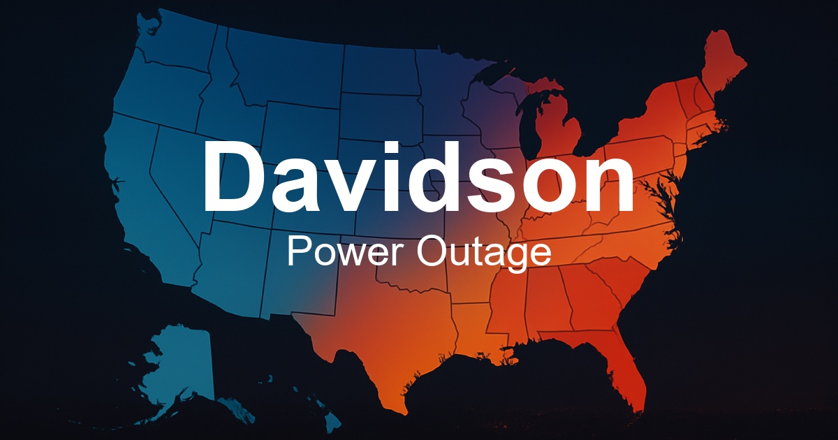 Davidson Power Outages - Live Outage Map & Current Status