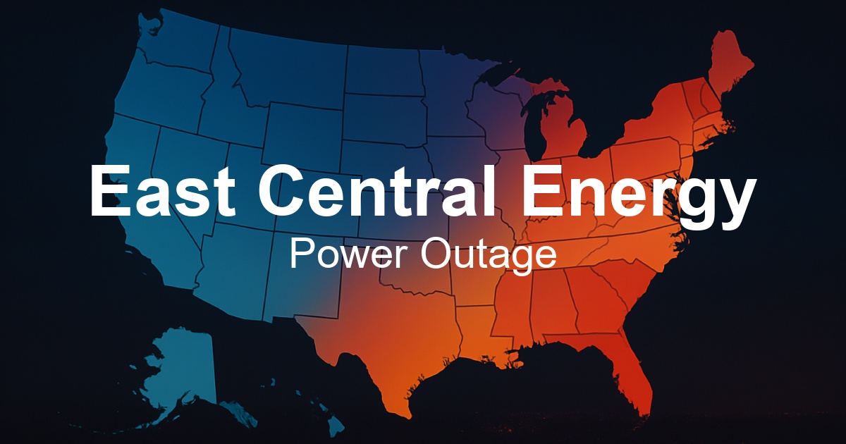 East Central Energy Power Outages - Live Outage Map & Current Status