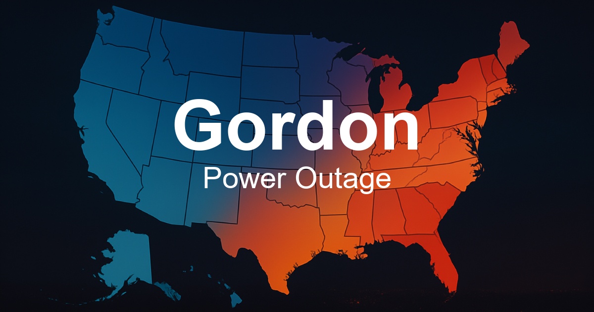 Gordon Power Outages - Live Outage Map & Current Status