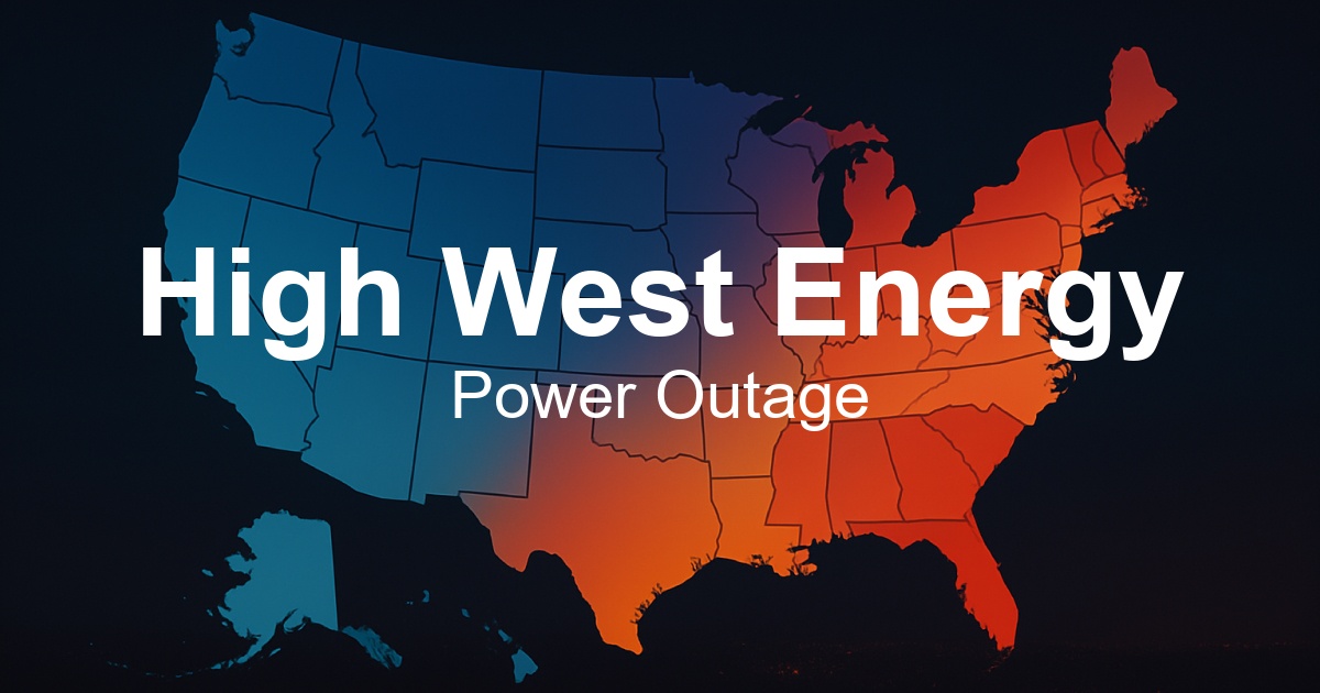 High West Energy Power Outages - Live Outage Map & Current Status