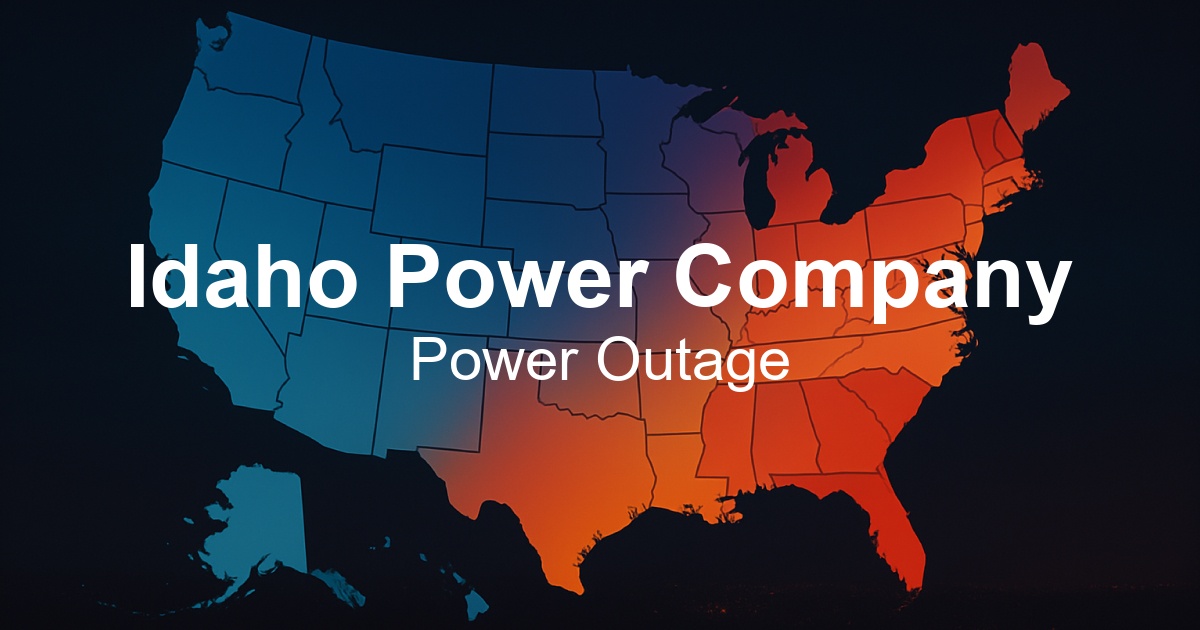 Idaho Power Company Power Outages - Live Outage Map & Current Status