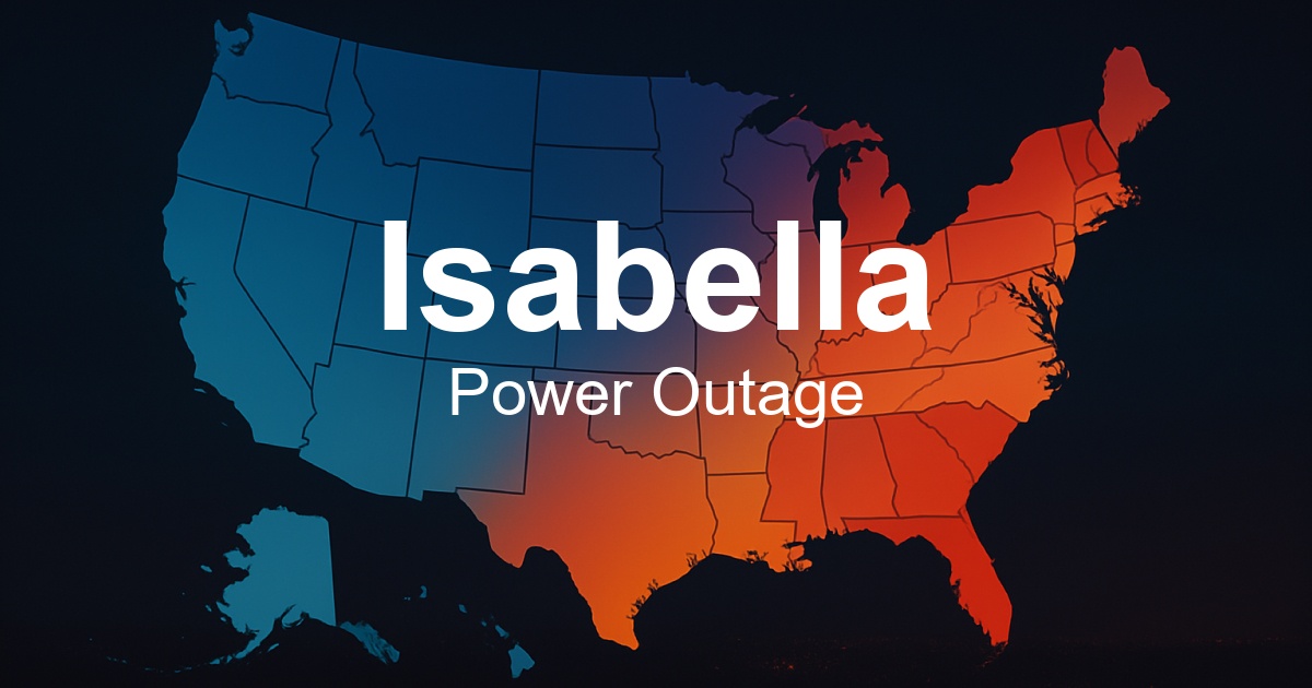 Isabella Power Outages - Live Outage Map & Current Status