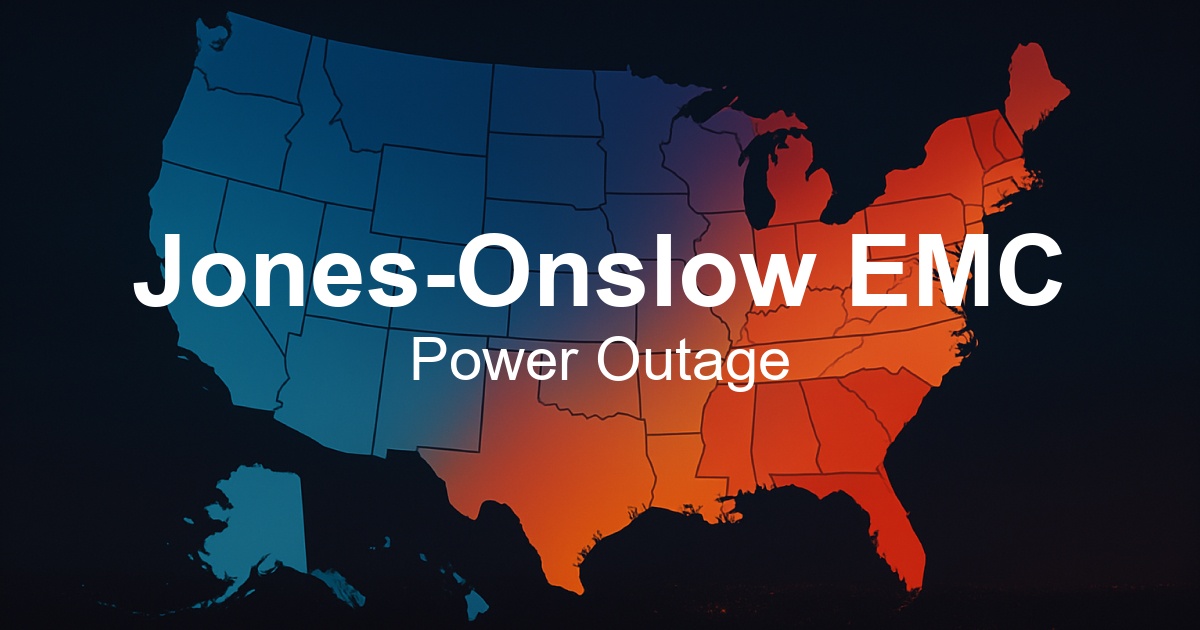 Jones-Onslow EMC Power Outages - Live Outage Map & Current Status