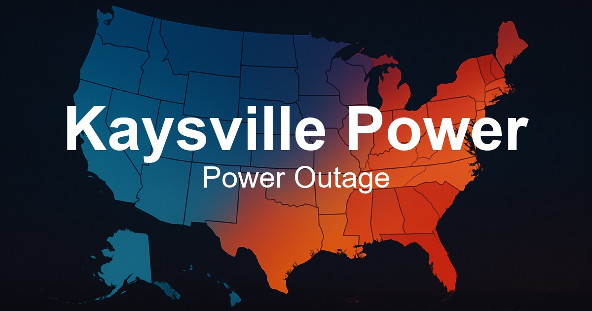 Kaysville Power Power Outages - Live Outage Map & Current Status