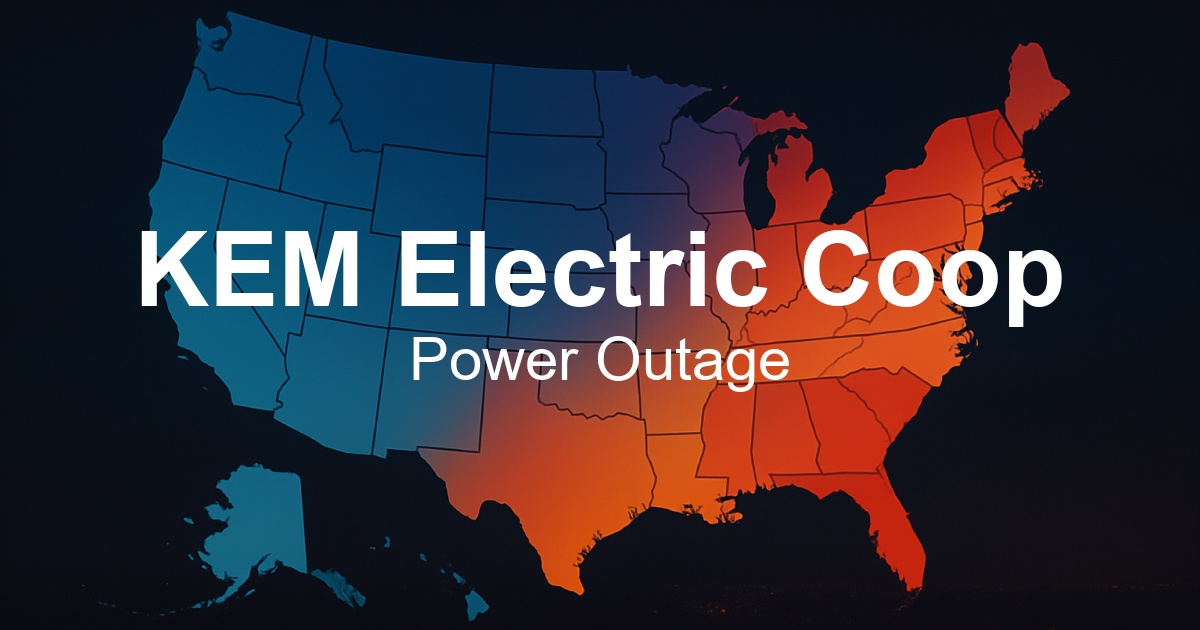 KEM Electric Coop Power Outages - Live Outage Map & Current Status