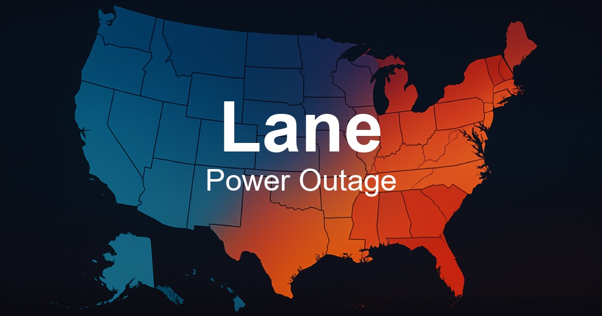 Lane Power Outages - Live Outage Map & Current Status