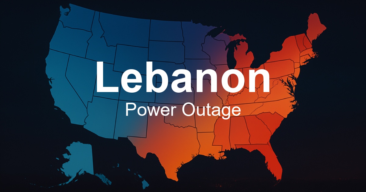 Lebanon Power Outages - Live Outage Map & Current Status