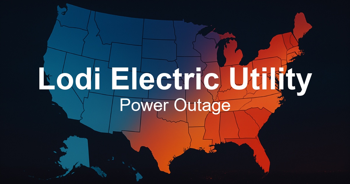 Lodi Electric Utility Power Outages - Live Outage Map & Current Status