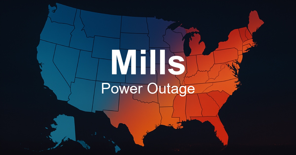 Mills Power Outages - Live Outage Map & Current Status