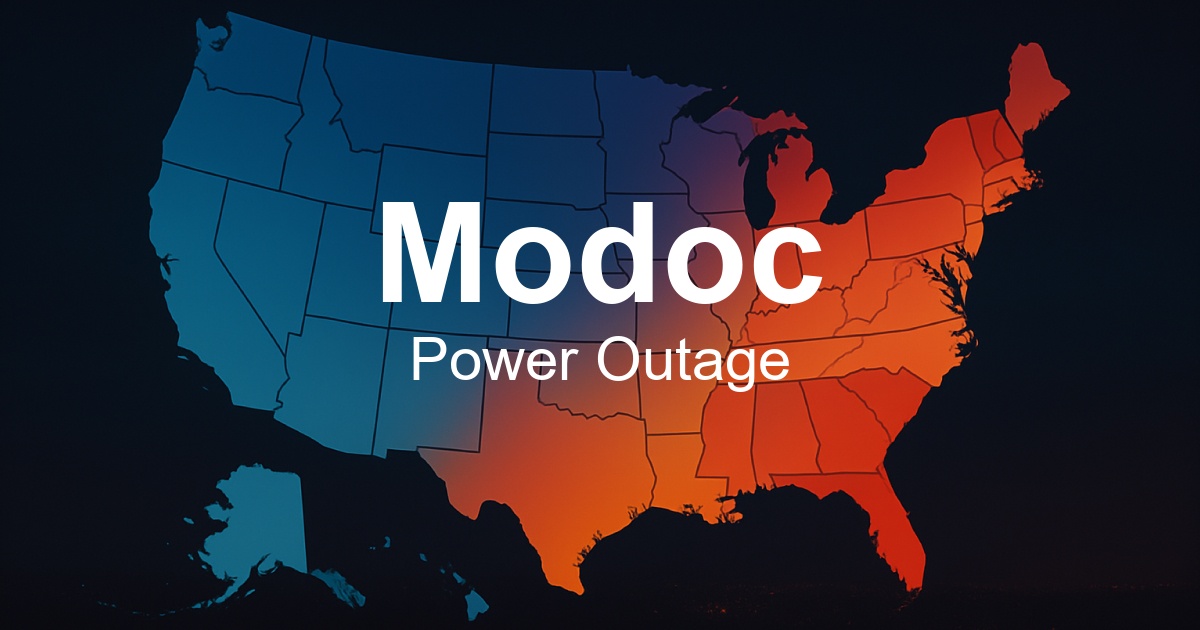 Modoc Power Outages - Live Outage Map & Current Status