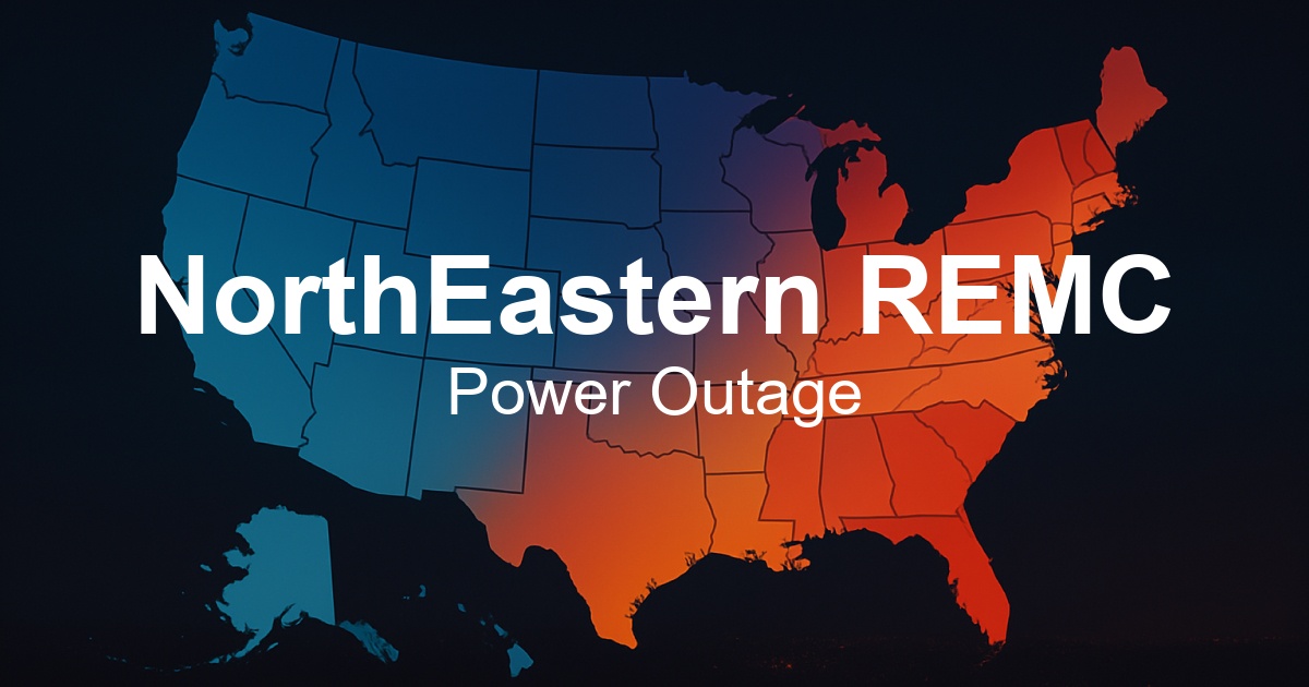 NorthEastern REMC Power Outages - Live Outage Map & Current Status