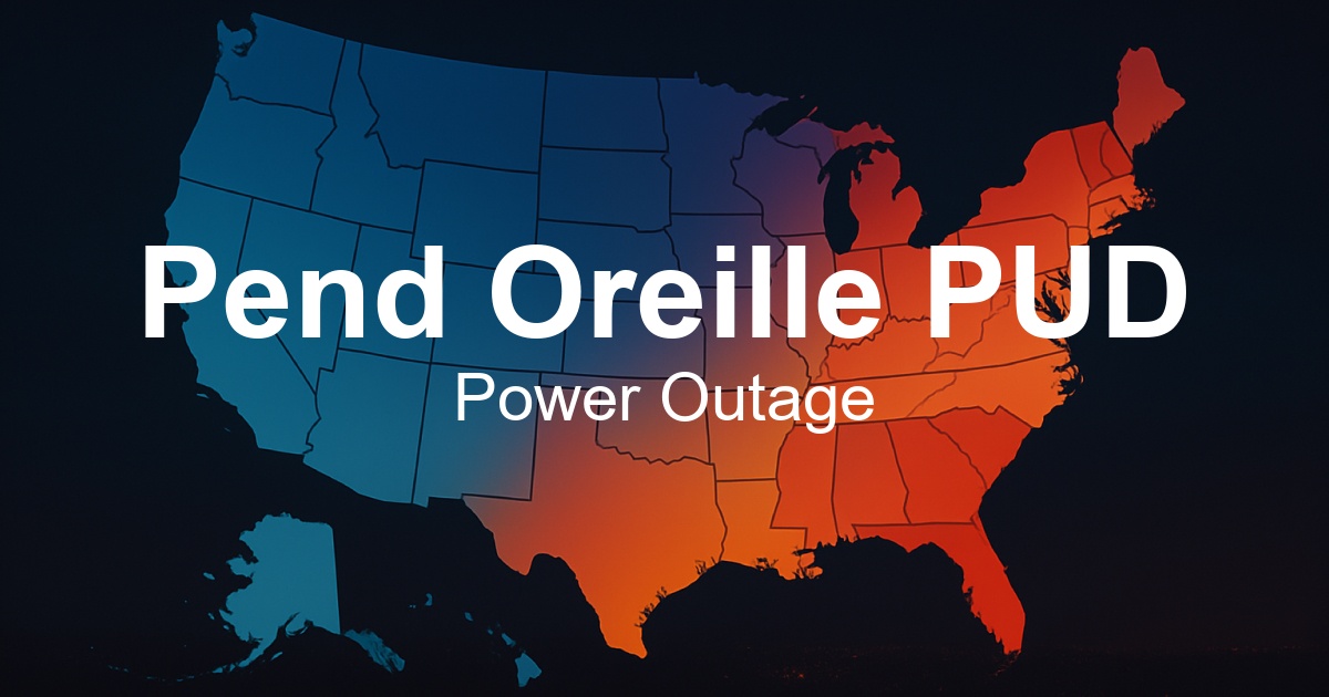 Pend Oreille PUD Power Outages - Live Outage Map & Current Status