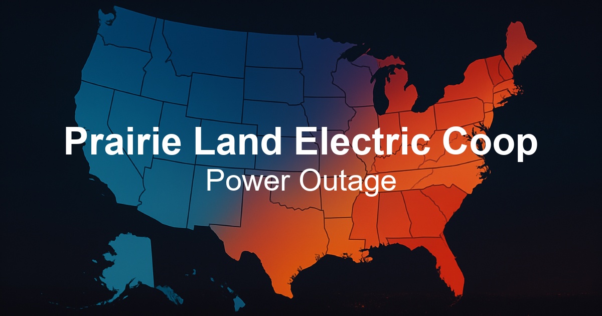 Prairie Land Electric Coop Power Outages - Live Outage Map & Current Status