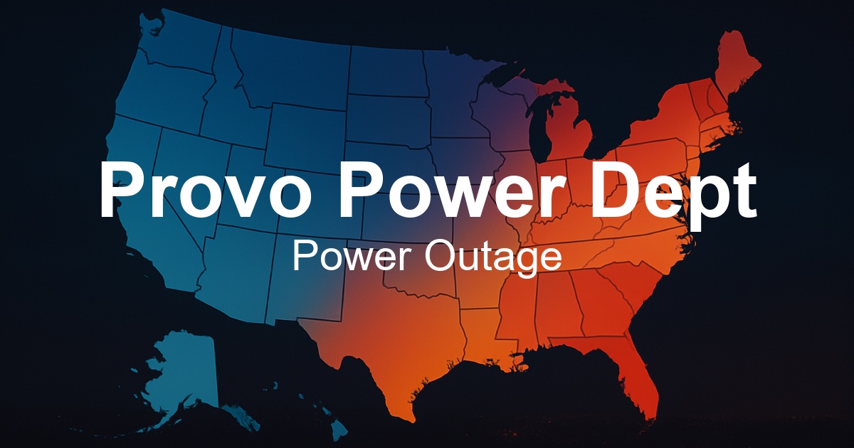 Provo Power Dept Power Outages - Live Outage Map & Current Status