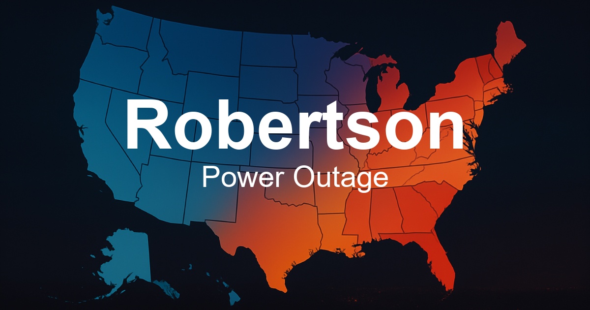 Robertson Power Outages - Live Outage Map & Current Status