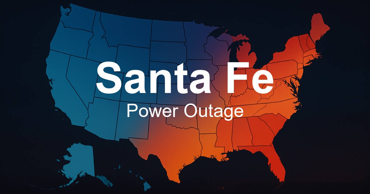 Santa Fe Power Outages - Live Outage Map & Current Status