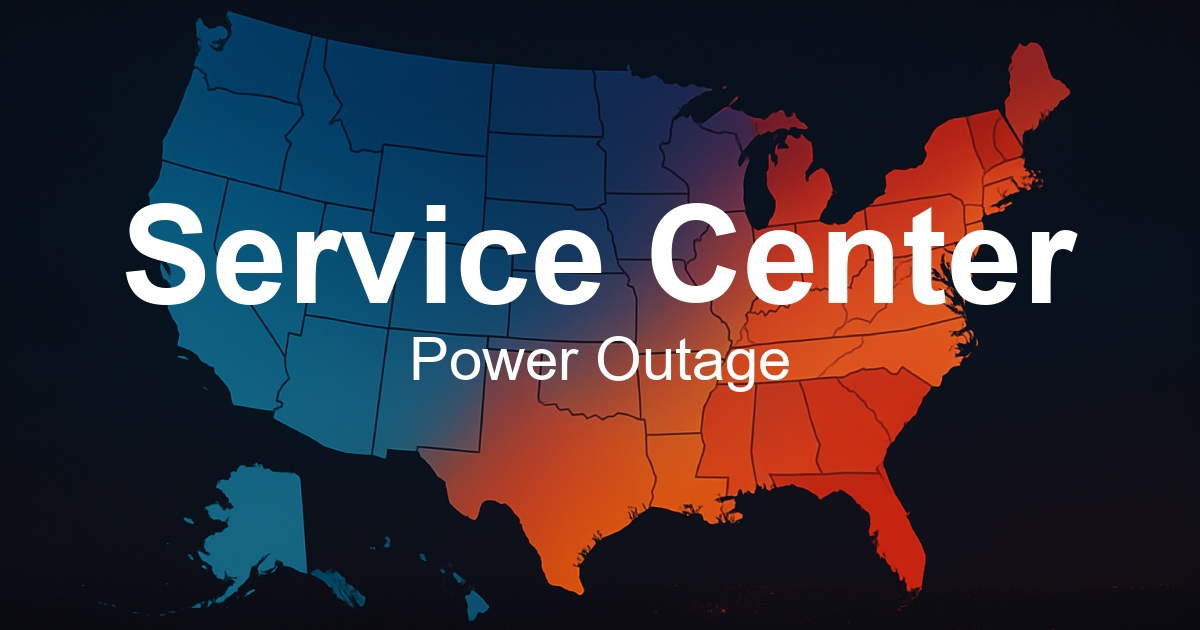 Service Center Power Outages - Live Outage Map & Current Status