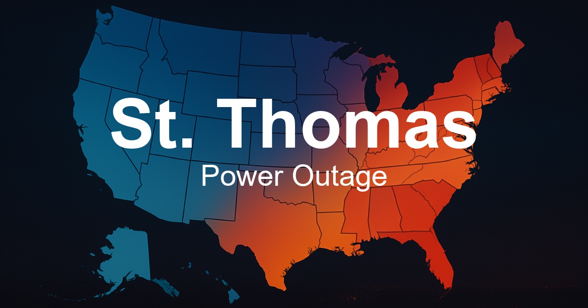 St. Thomas Power Outages - Live Outage Map & Current Status