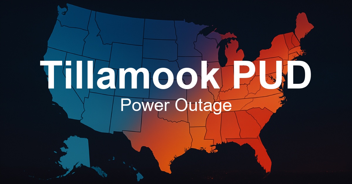 Tillamook PUD Power Outages - Live Outage Map & Current Status