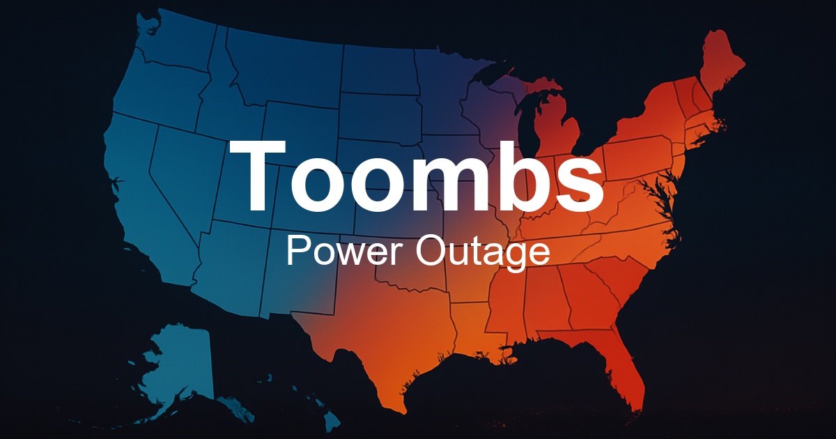 Toombs Power Outages - Live Outage Map & Current Status