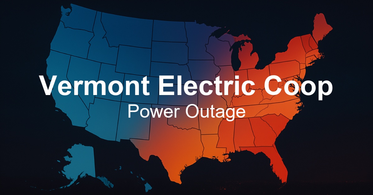 Vermont Electric Coop Power Outages - Live Outage Map & Current Status