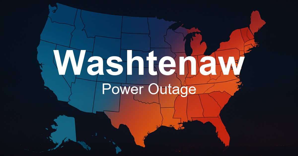 Washtenaw Power Outages - Live Outage Map & Current Status