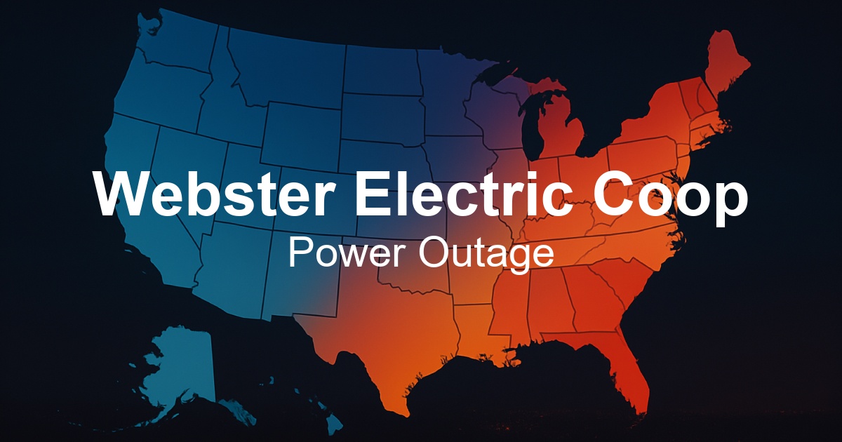Webster Electric Coop Power Outages - Live Outage Map & Current Status
