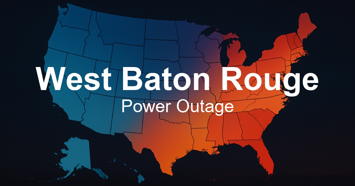 West Baton Rouge Power Outages - Live Outage Map & Current Status